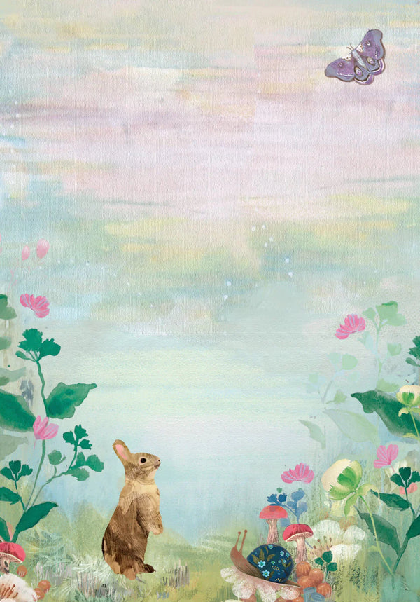 Luxe Letter Writing Set - Bunny & Flowers - West Side Kids Inc